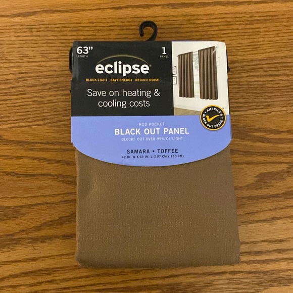 Eclipse | Other | Nwt Eclipse Black Out Panel Curtain | Poshmark